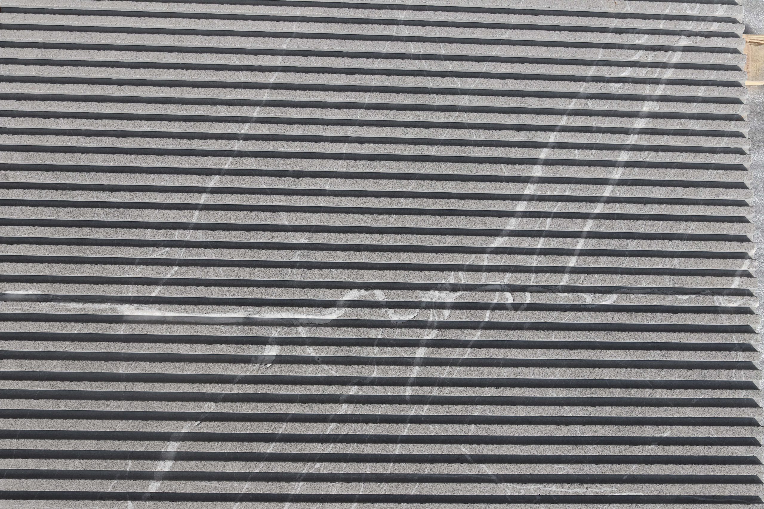 Pietra Gray Marble-Grooved Sandblasted-Tile - Negin Sang Karimi Company